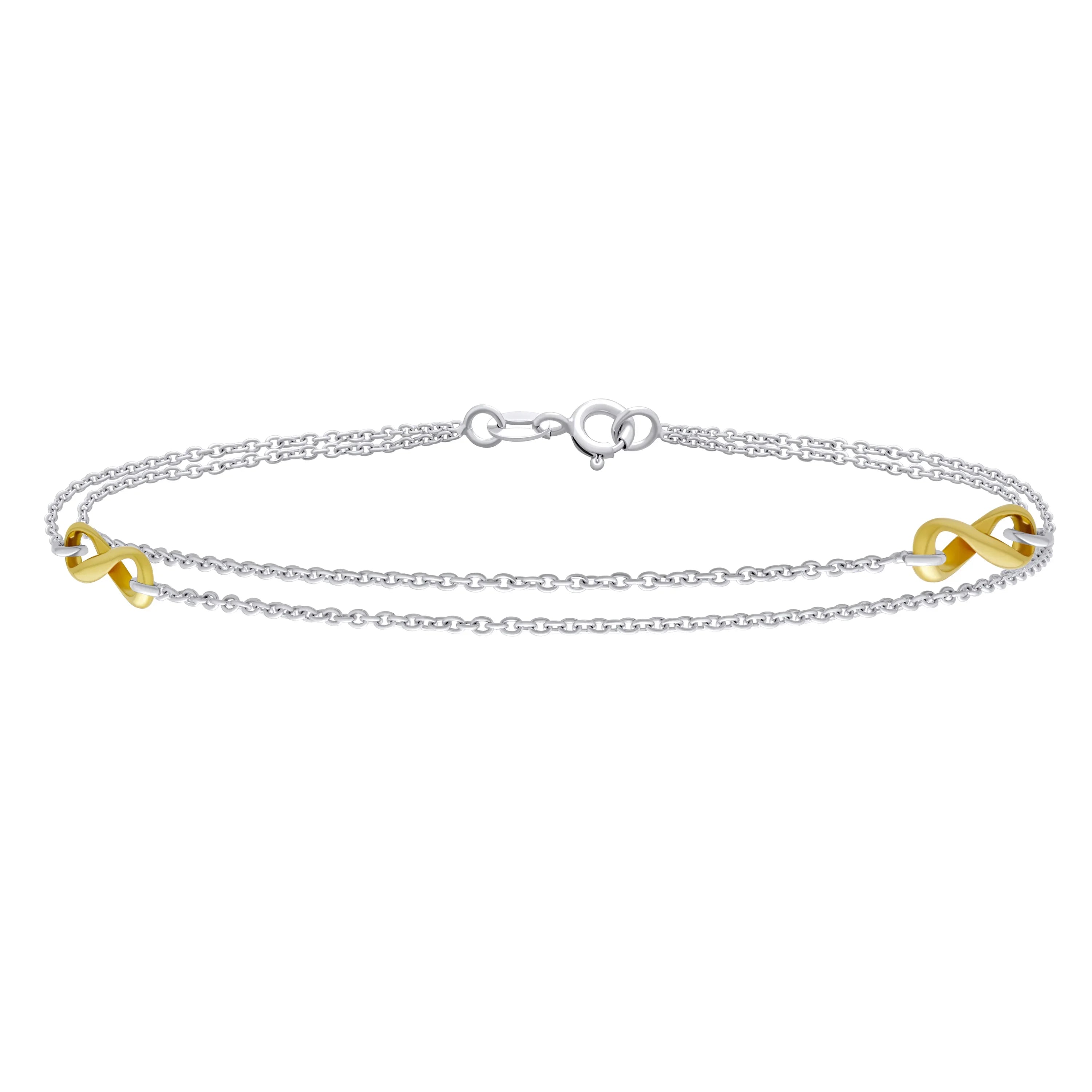 Romantic Double Chain Infinity Love Knot Anklet Ankle Bracelet Sterlin – Bling Jewelry