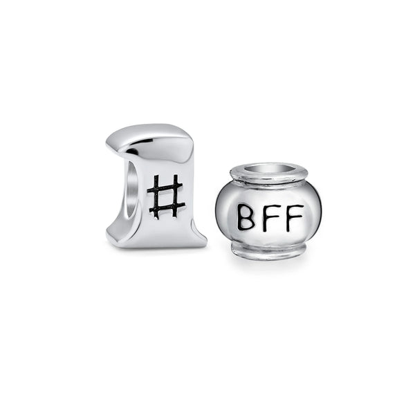 Set of 2 Winner First Place #1 & Best Friends Forever BFF Charm Bead S ...