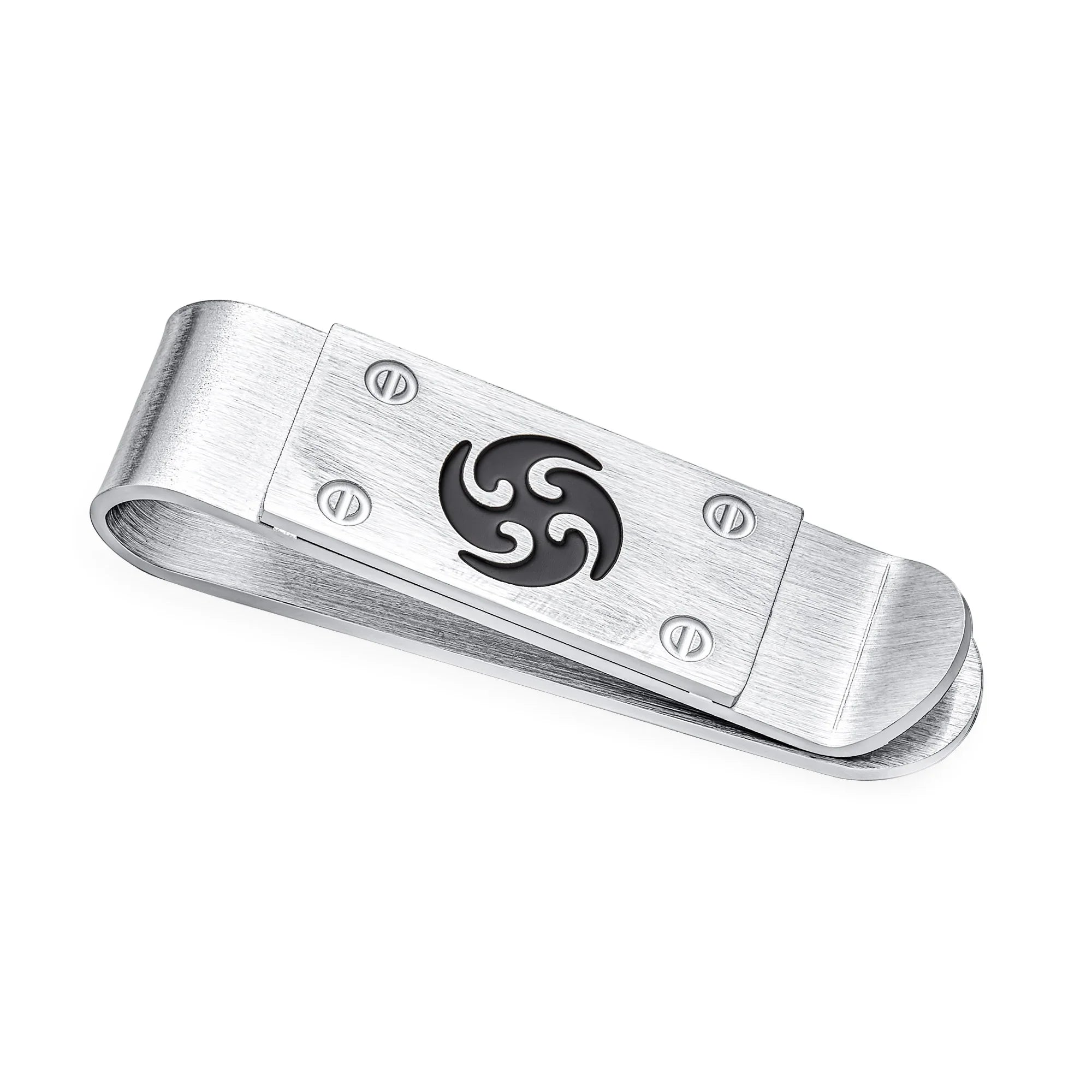 Black Ninja Star Money Clip Stainless Steel Card Holder