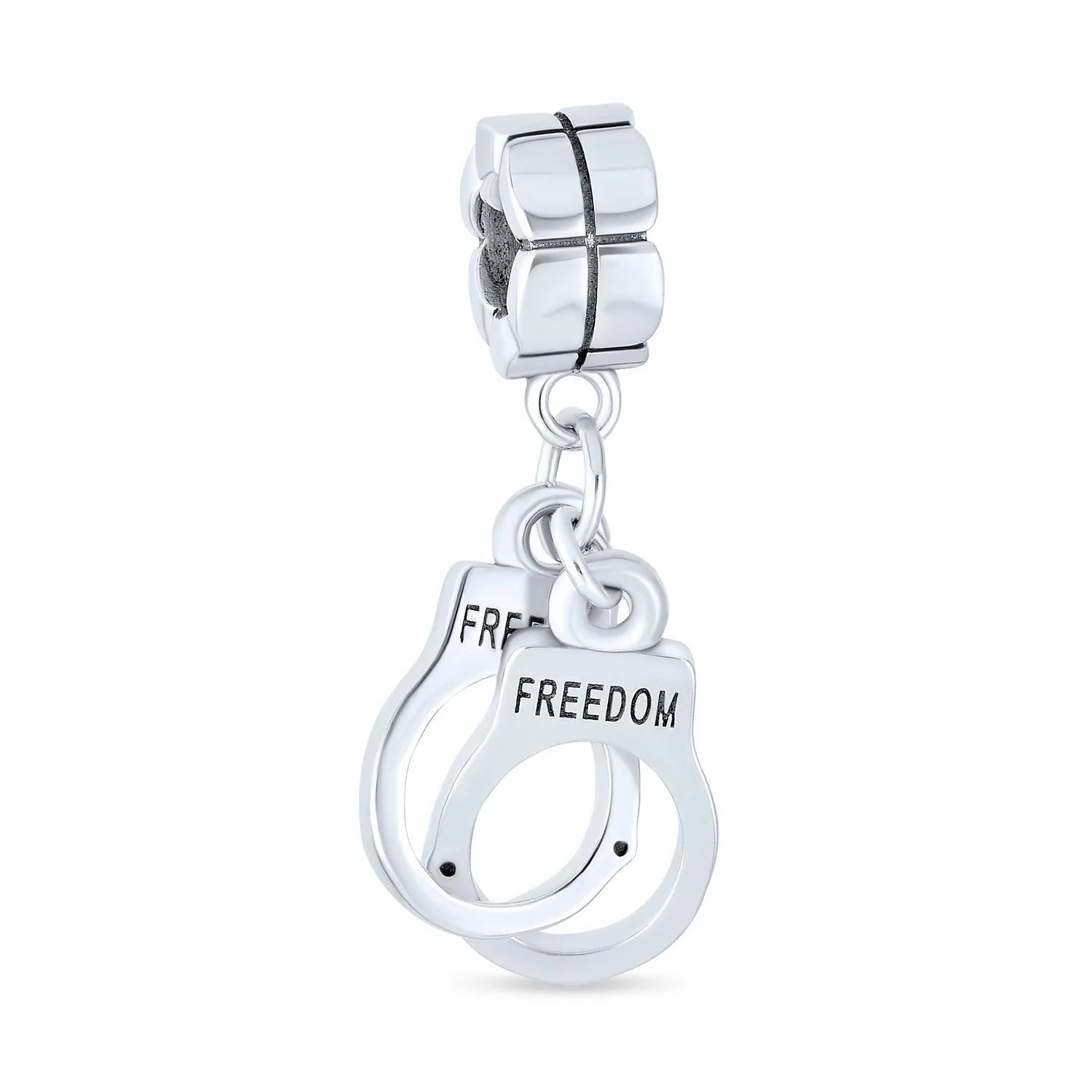 Shades Of Grey Handcuff Dangle Charm Bead Sterling Silver for European ...