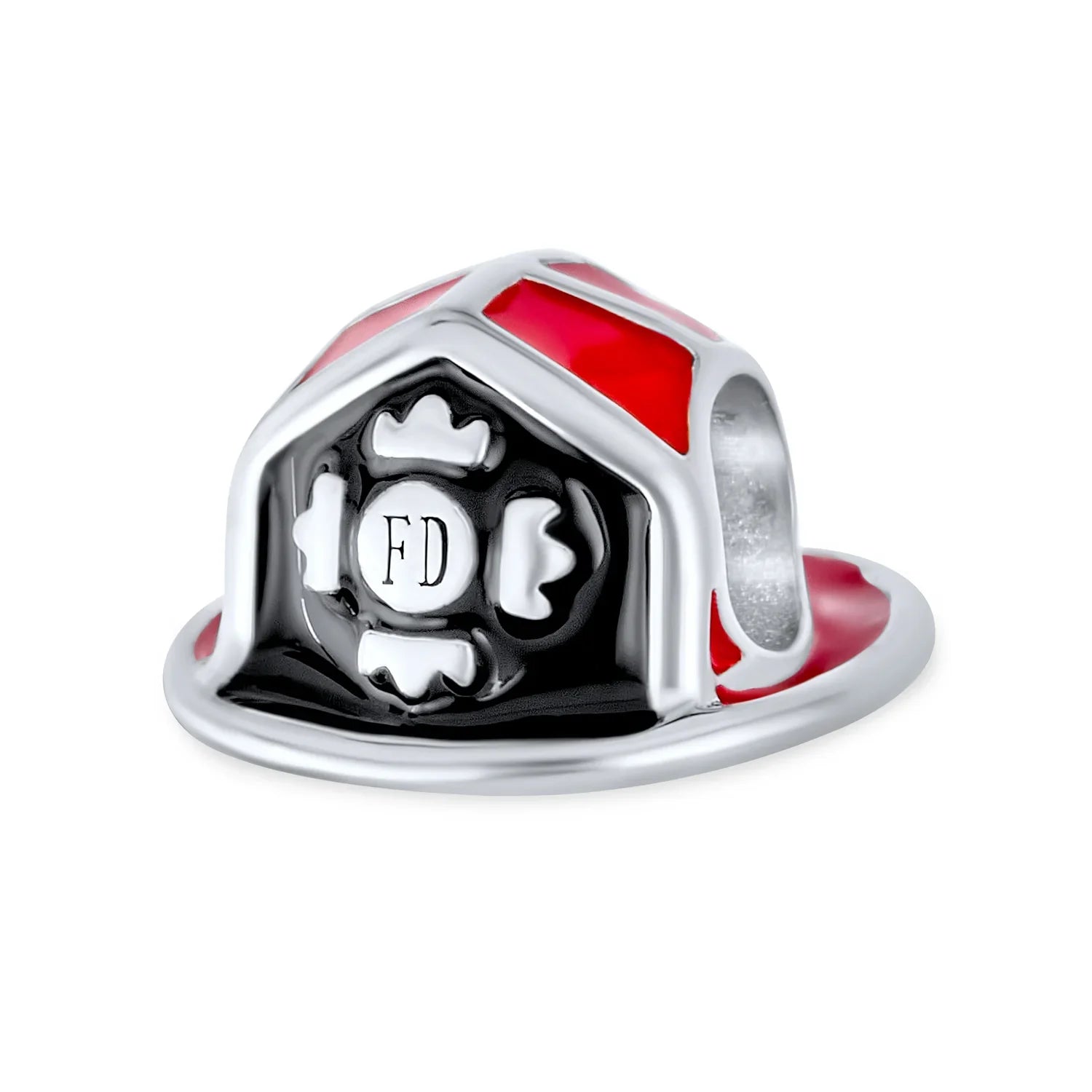 Firefighter Hat Charm Bead Sterling Silver for European Bracelet ...