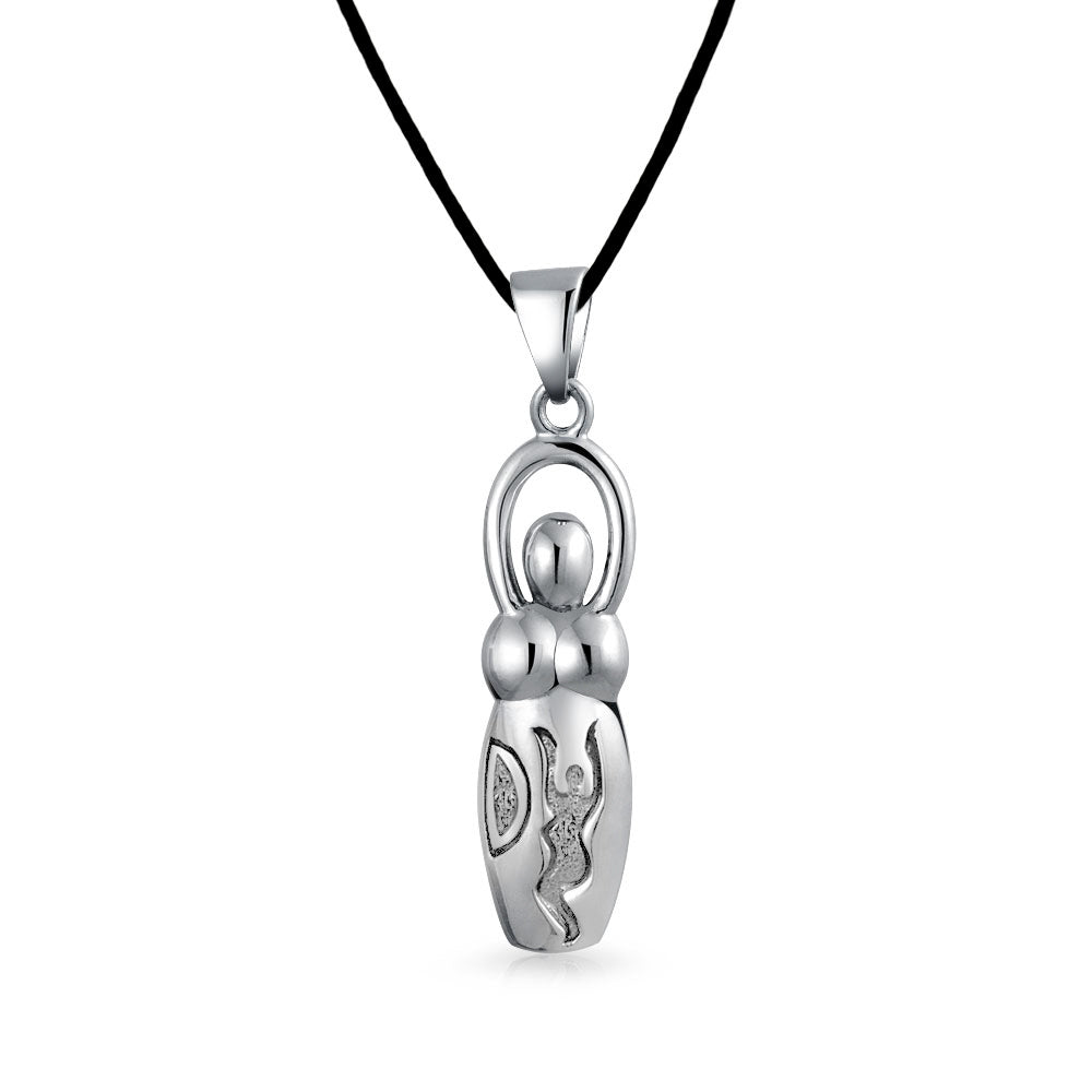 Divine Venus Of Willendorf Fertility Goddess Pendant Necklace Silver 1 ...