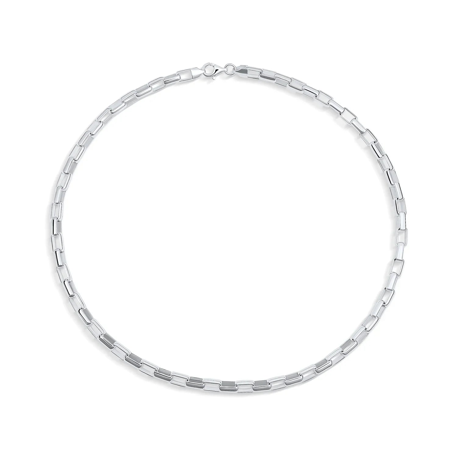 Italian .925 Sterling Silver 5MM Rectangle Open Paper Clip Link Chain ...