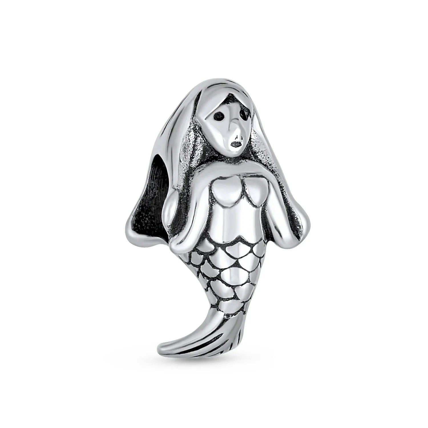 Tropical Vacation Nautical Siren Mermaid Charm Bead Sterling Silver ...