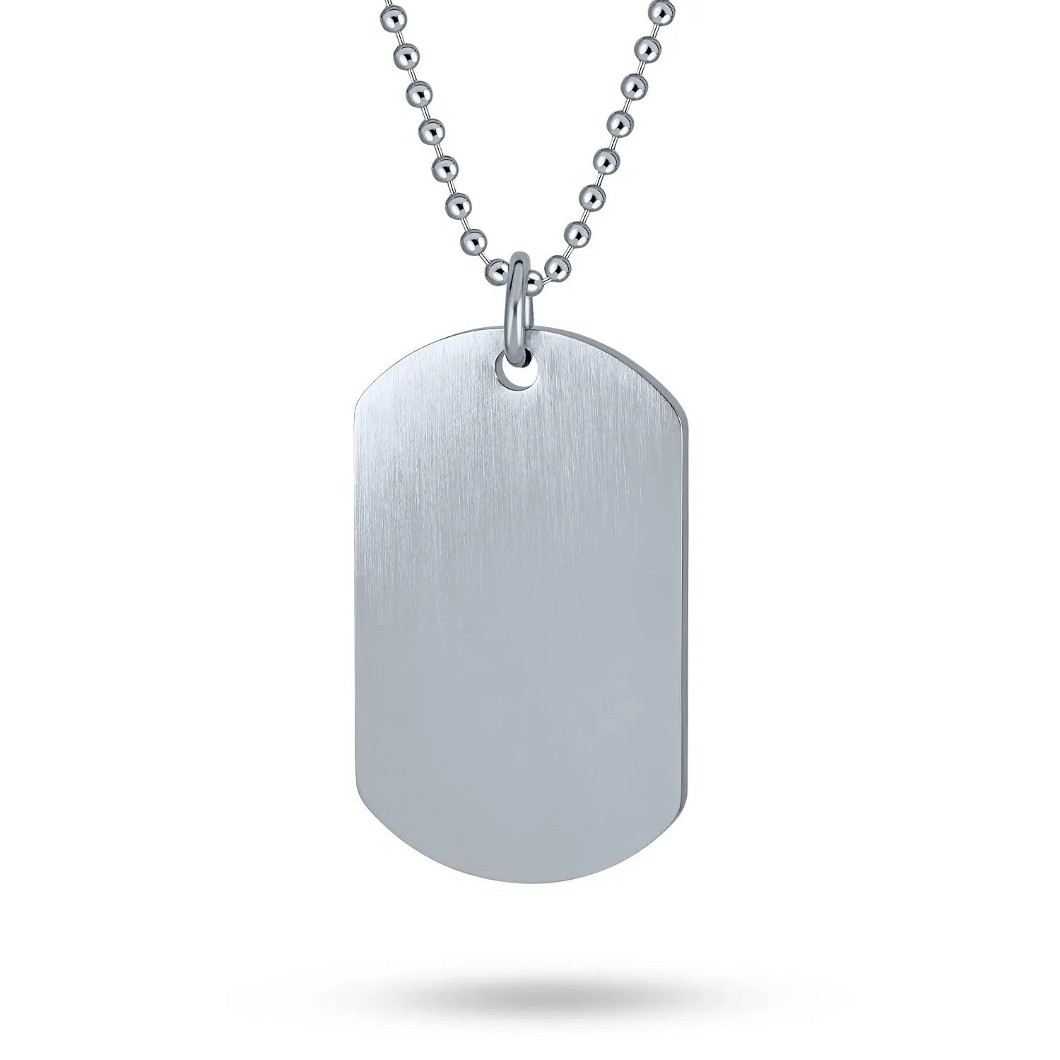 Patriotic Flag Star Dog Tag Pendant Necklace for Men in Red White Blue ...