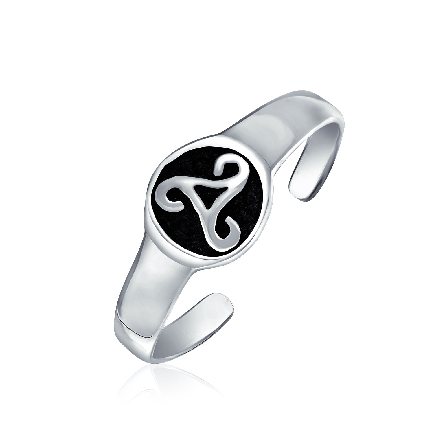 Celtic Trinity Knot Toe Ring Oxidized Sterling Silver Pinky Midi Desig ...
